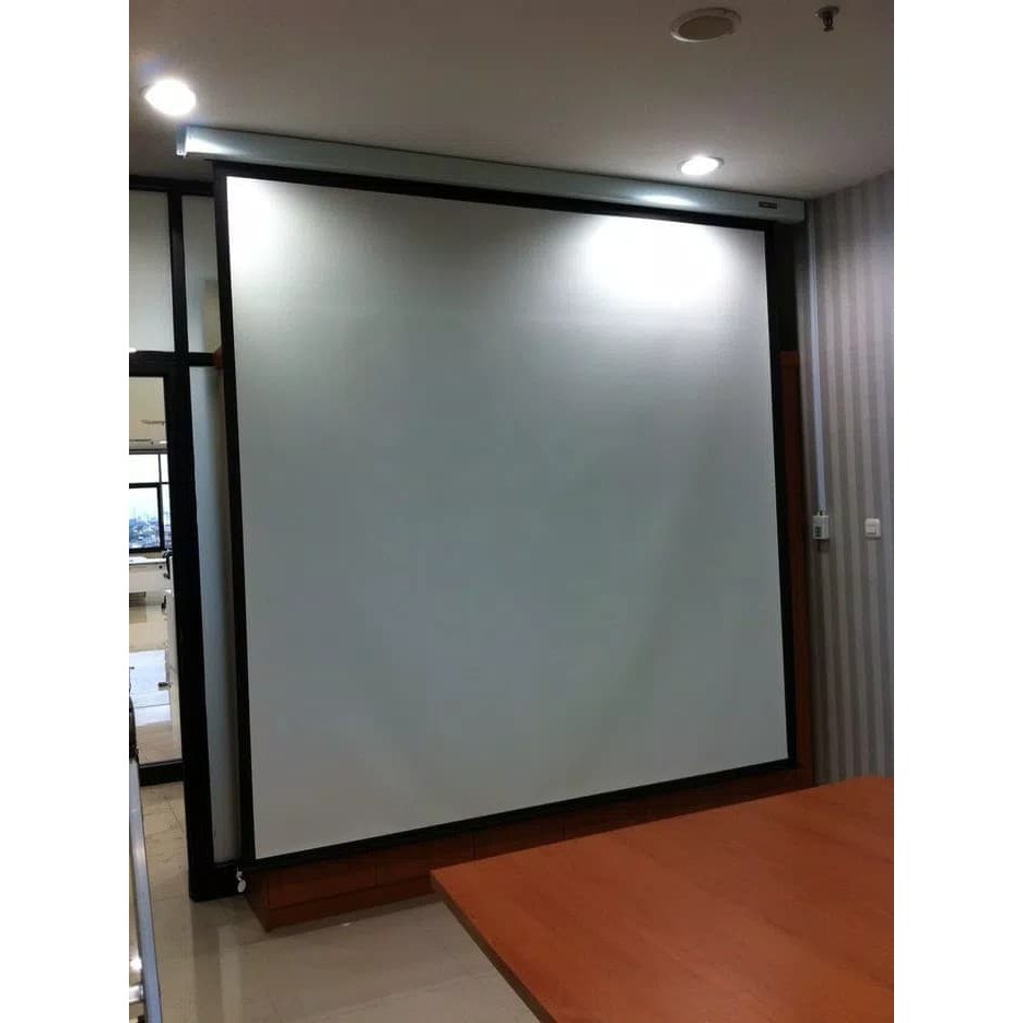 Jual Screen projector layar proyektor manual screen 84 (214cm x 214cm ...