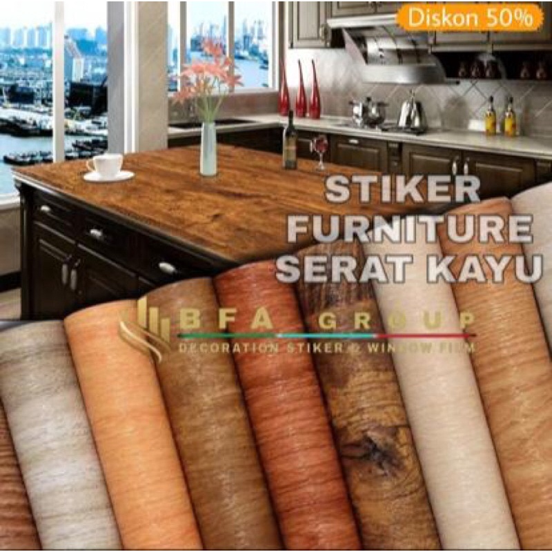 Jual Stiker motif kayu untuk meja dan furniture wallpaper stiker motif ...