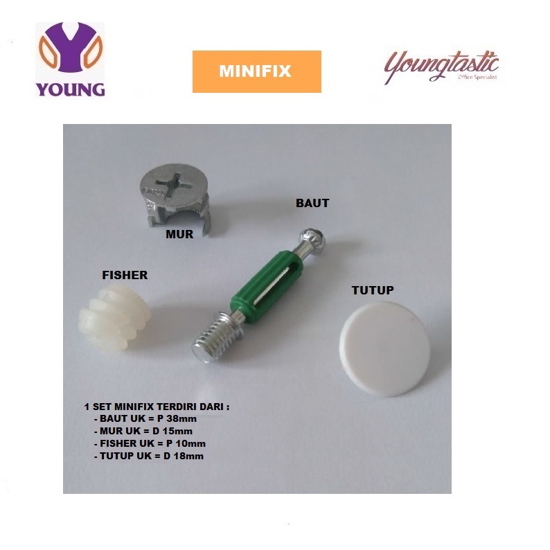 Jual Ergosit- Minifix Baut Knock Down / Baut/Mur/Fisher/Dop | Shopee ...