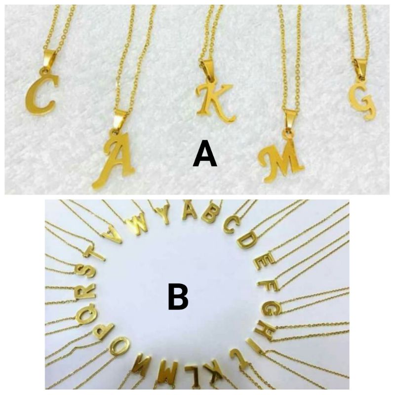 Jual kalung liontin inisial custom | Shopee Indonesia