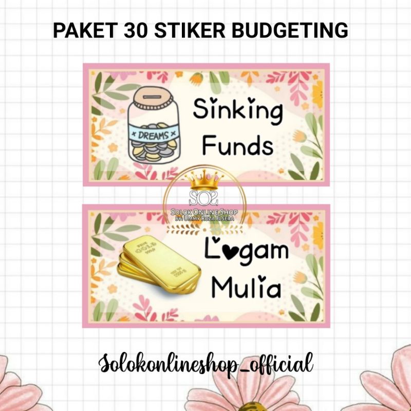 Jual Paket 30 Stiker Budgeting | Stiker Keuangan | Shopee Indonesia