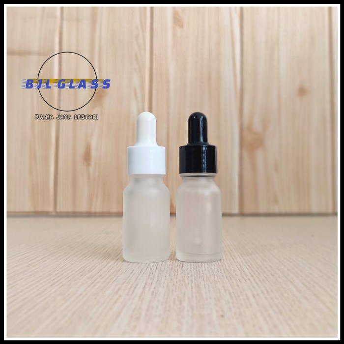 Jual botol kaca pipet 10ml bening frosted / botol serum tetes 10ml ...