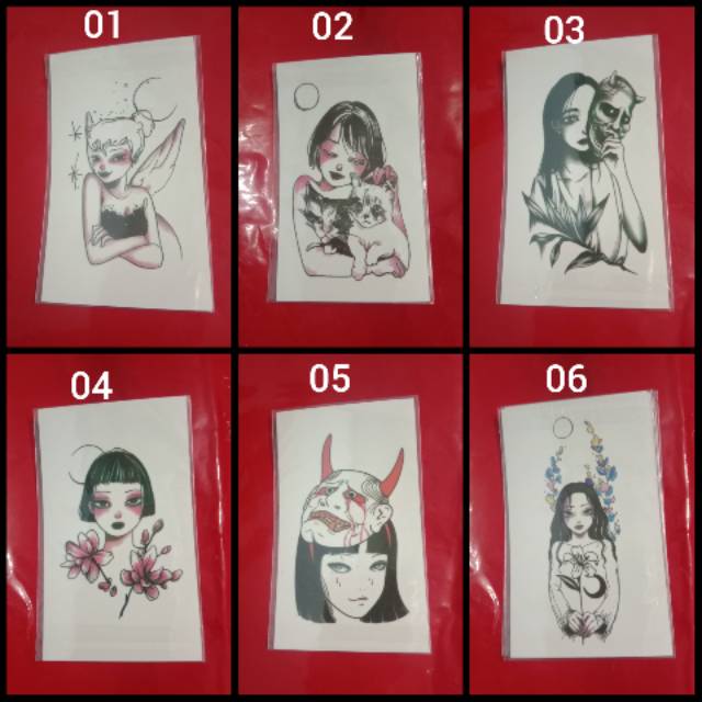 Jual Seri Gambar Dan Tulisan Tato Temporary size 6X10 | Shopee Indonesia