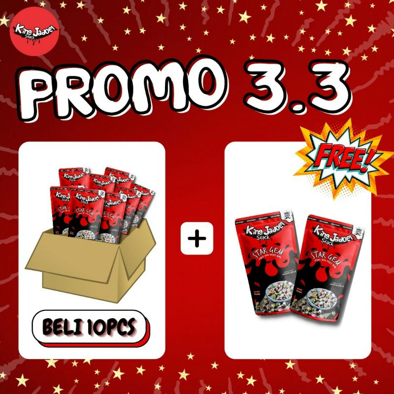 Jual KING JADOEL SNACK STAR GEM ( PROMO BELI 10 GRATIS 2 ) | Shopee ...