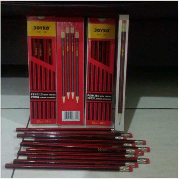 Jual JOYKO Pensil HB Merah-Hitam (6151) | Shopee Indonesia
