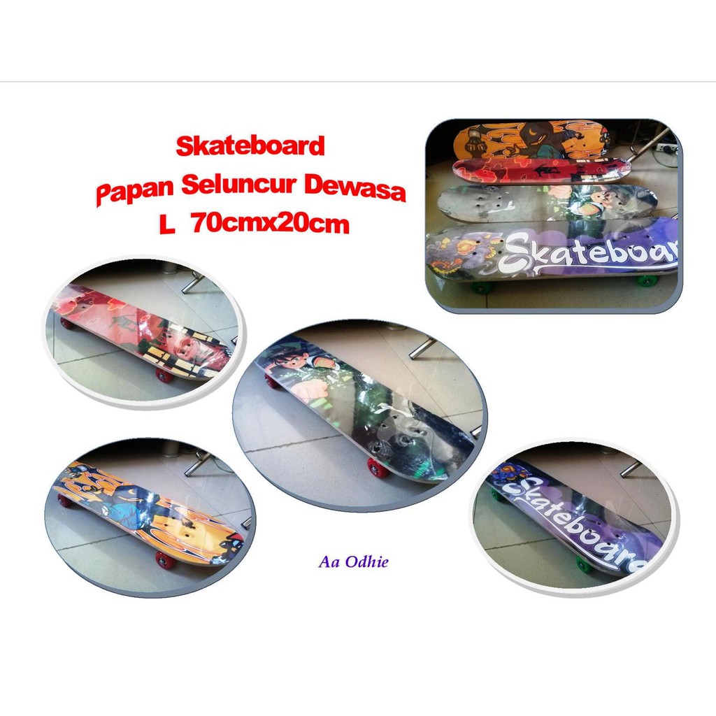 Jual Skateboard Papan Seluncur Dewasa 70cmx20cm Besar | Shopee Indonesia