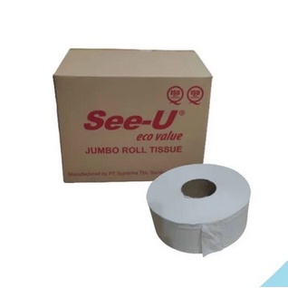 Jual Tissue Roll Jumbo (JRT) See-U 1 Dus Isi 16 roll | Shopee Indonesia