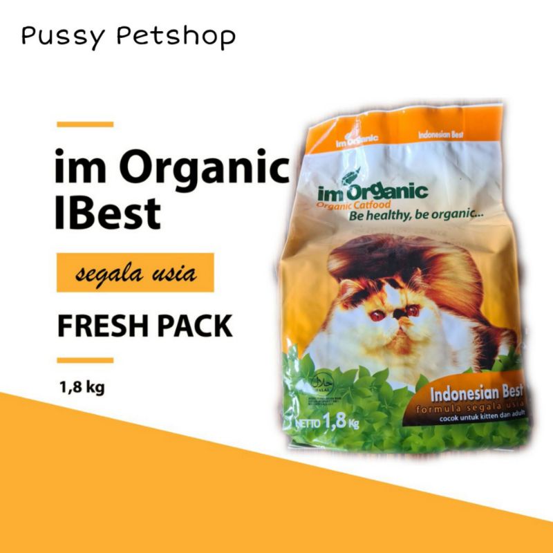 Jual Makanan Kucing HALAL IM Organic IMO Ibest ( Semua Umur ) Dry Food ...
