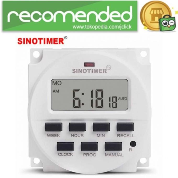 Jual Sinotimer Programmable Timer Switch Relay 220v Ac Tm618n 2 Putih Shopee Indonesia