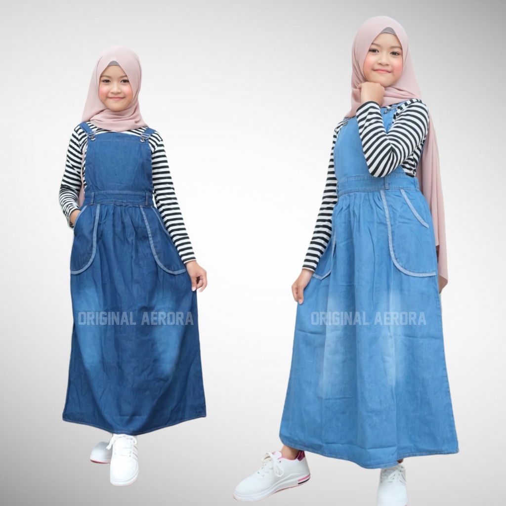 Jual Aerora Baju Kodok Jumpsuit Overall Rok Jeans Anak Perempuan ...