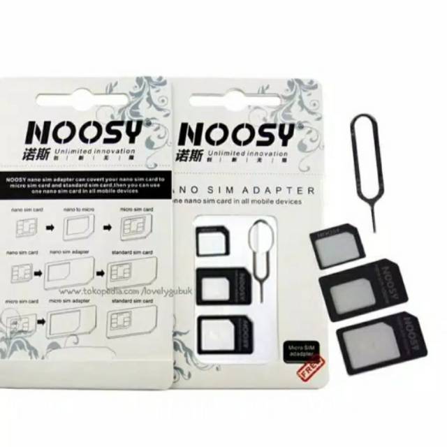 Jual Sim Card Adapter - Noosy Sim Card Adapter 3 in 1 Original Micro ...