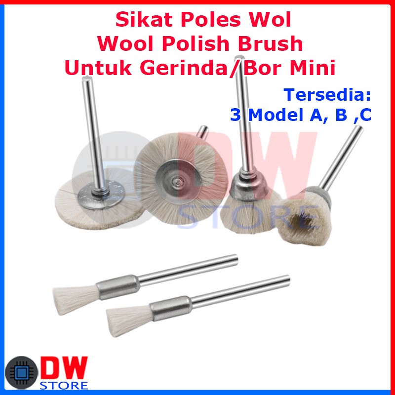 Jual Sikat Poles Wol Mini Grinder Wool Polish Brush Bor Gerinda Mini ...