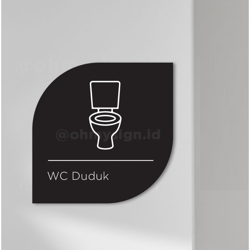 Jual Sign Akrilik Sign Board Acrylic Rounded - WC Duduk | Shopee Indonesia