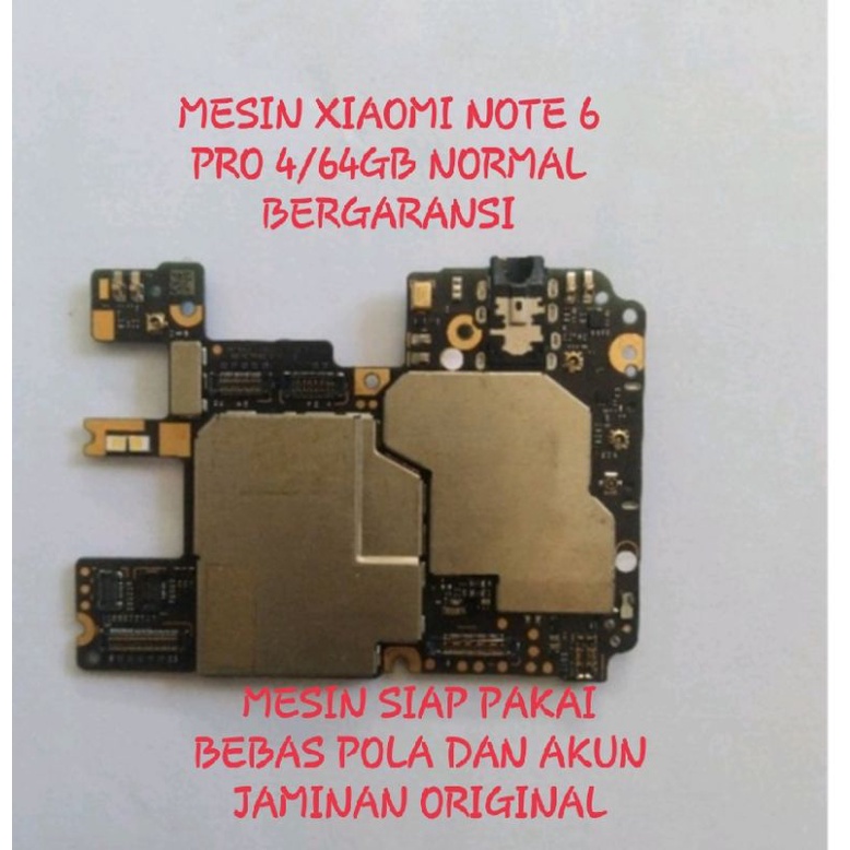 Jual mesin redmi note 6 pro normal 4/64gb bergaransi mesin xiaomi note ...