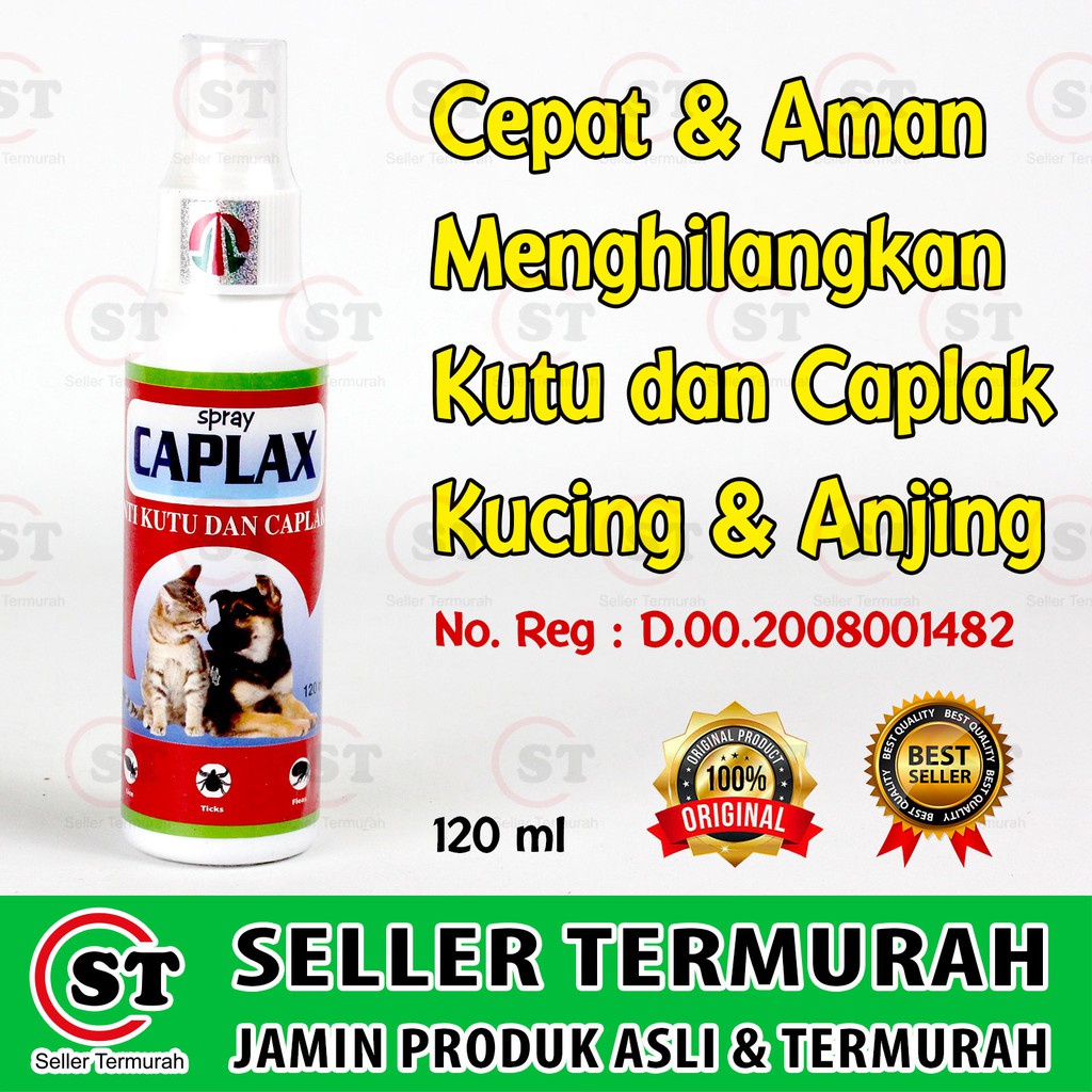 Jual CAPLAX spray 120 ml - Membasmi Caplak Anjing Dan Kutu Kucing Anti ...