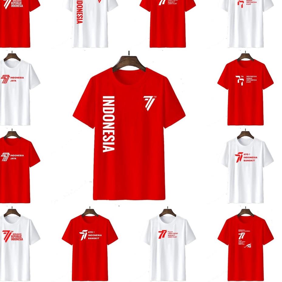 Jual Lebih hemat--BAJU KAOS 17 AGUSTIUS 2022 / KAOS DIRGAHAYU REPUBLIC INDONESIA / KAOS HUT RI ...