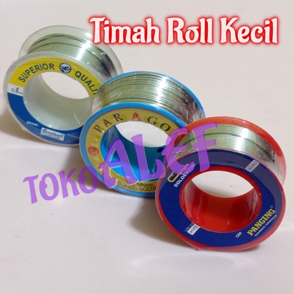 Jual Timah Solder Roll kecil 0.8 pancing Paragon greatwall 1 roll ...