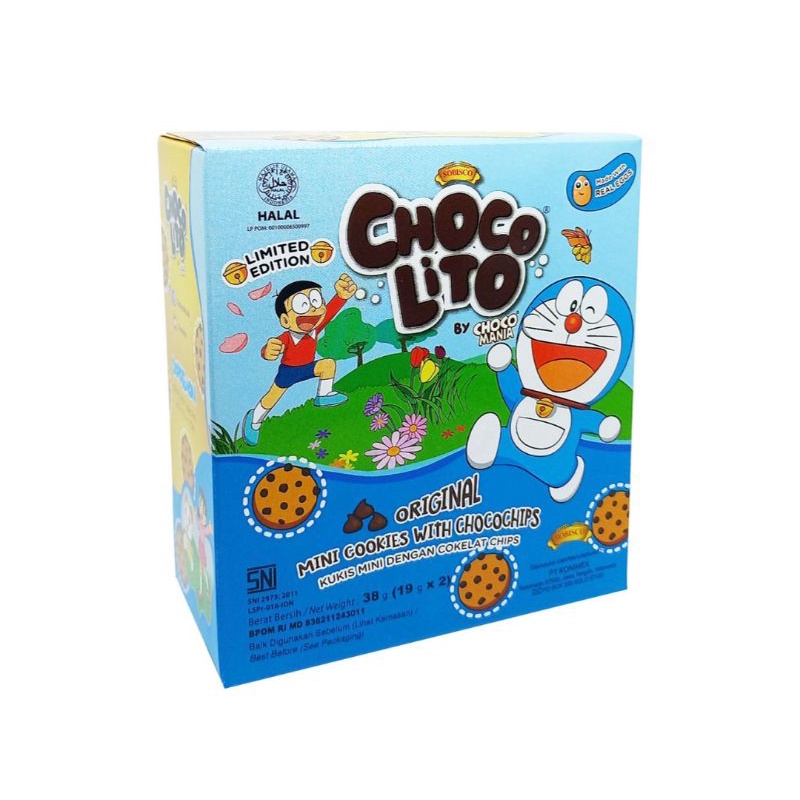 Jual CHOCOLITO Rich Choco Original cheese edisi doraemon mini cookies ...