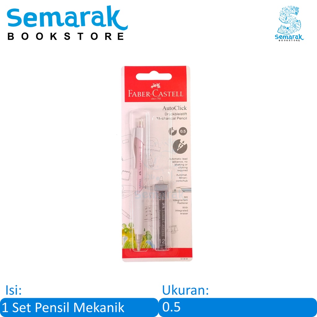 Jual Faber Castell AutoClick Mechanical Pencil Set Pensil Mekanik dan ...