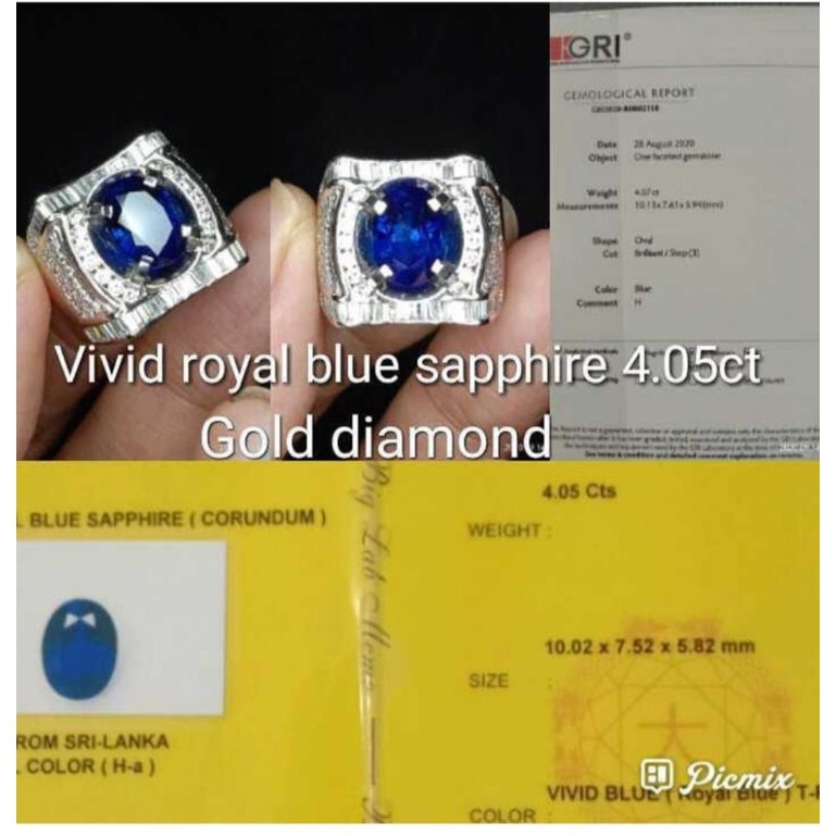 Jual Batu Permata Mulia Natural Royal Blue Sapphire Ceylon Vivid Blue 4 ...