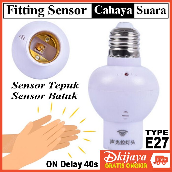 Jual Fitting Lampu Sensor Suara Otomatis type E27 sensor suara tepuk ...