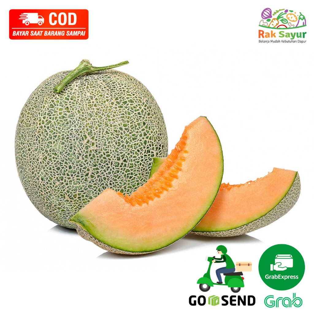 Jual Buah Melon Orange Segar Rock Melon 1 buah Pcs Buah Fresh Rak Sayur ...