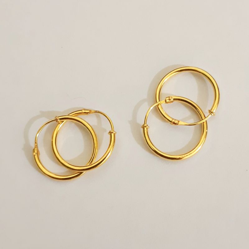 Jual Anting Ring Polos Emas Muda | Shopee Indonesia
