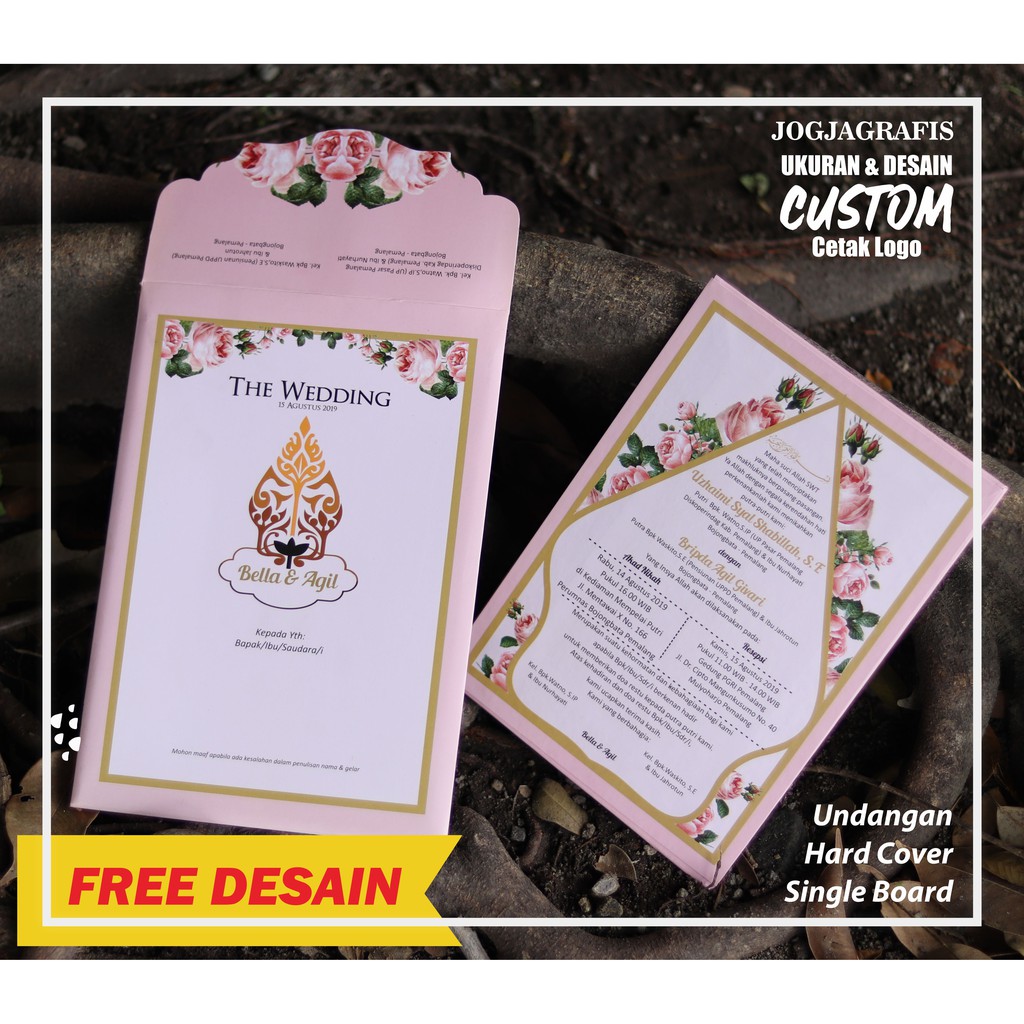 Jual Undangan Pernikahan Hard Cover Single Karton FREE CUSTOM DESAIN ...