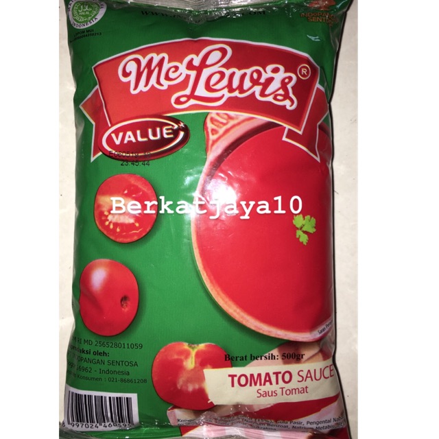 Jual McLewis Value saos saus tomat Mc Lewis Tomato Sauce kemasan 500 gr ...