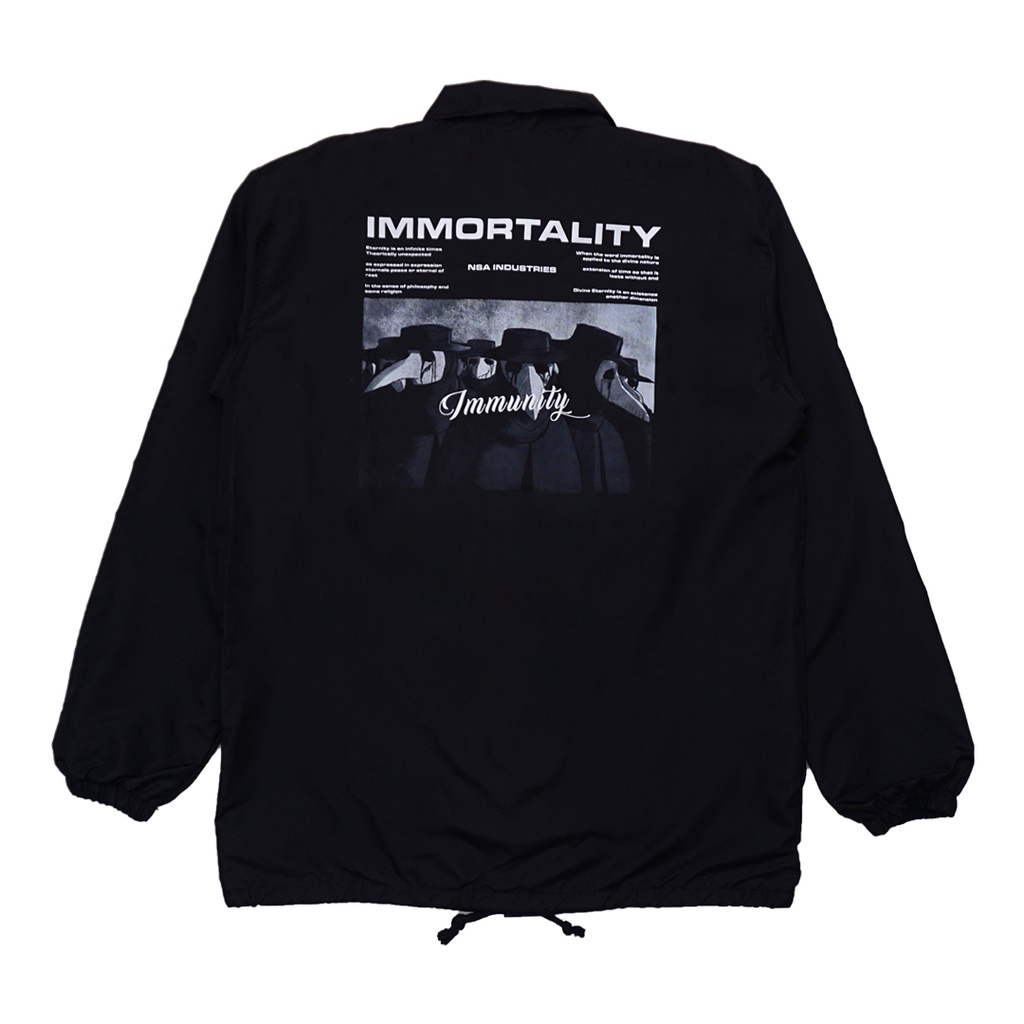 Jual Nsa Ind Coach Jacket Immortality Black | Shopee Indonesia