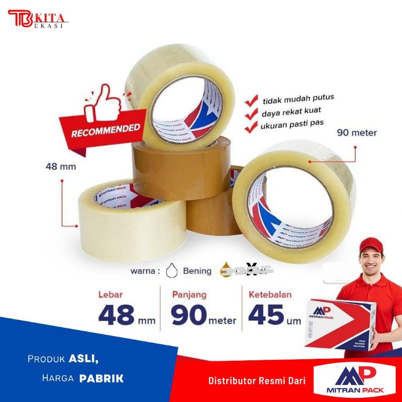 Jual ISOLASI MITRAN PACK 90 METER/ LAKBAN BENING MITRAN PACK 90 METER ...