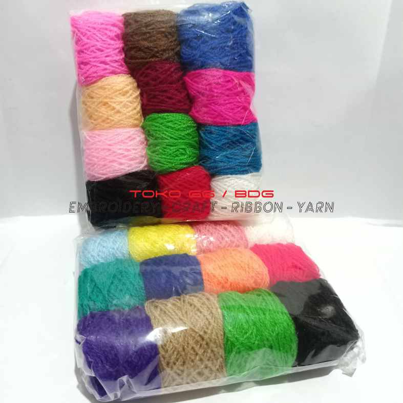 Jual Kios 66 - Benang Wol Wool Rajut Siet Yarn Benang Woll Kecil Mix ...
