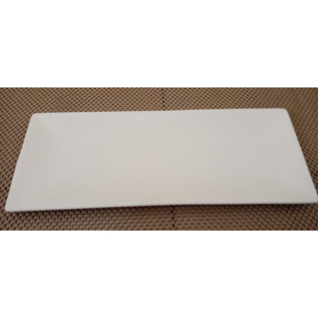 Jual Rectangular plate / Piring persegi keramik 36x14 cm - Putih ...