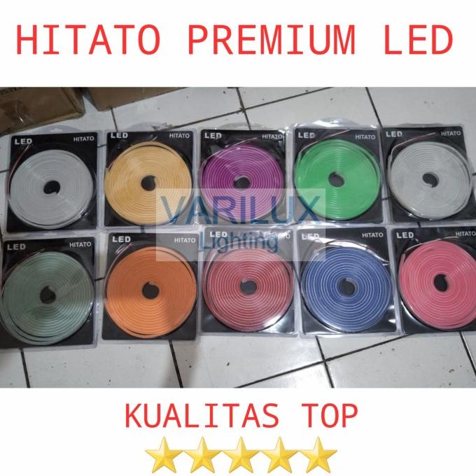 Jual NEON FLEX HITATO 12V DC FLEXIBLE STRIP LIGHT 5 Meter POTONG PER 2 ...