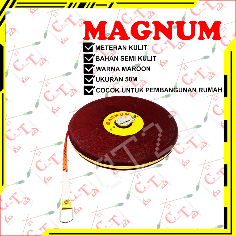 Jual Meteran Kulit - Meteran Bulat - Meteran Roll 50M Magnum | Shopee ...