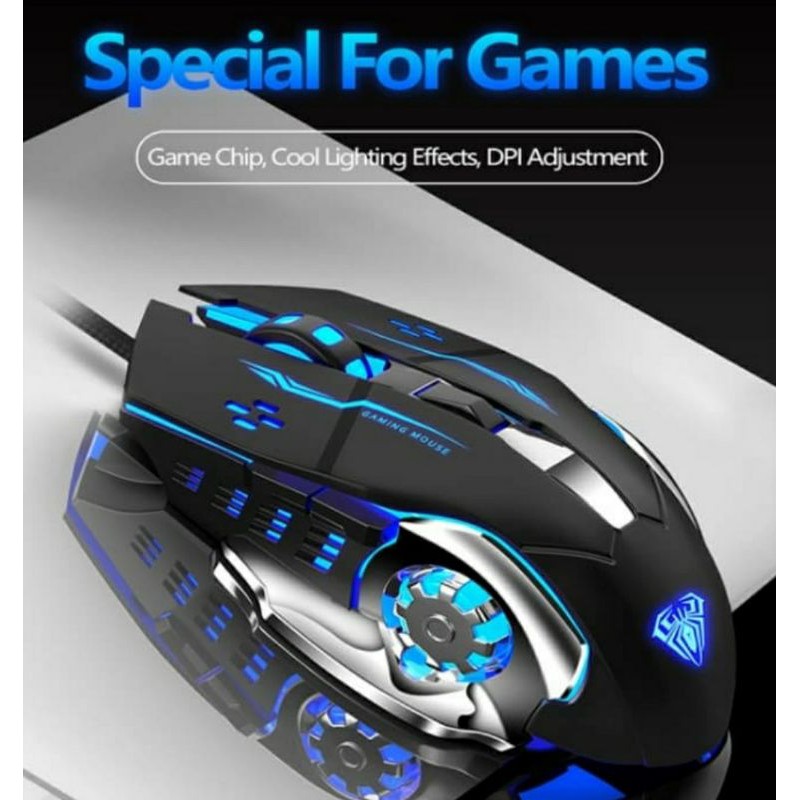 Jual Mouse Gaming AULA S20 - 2400DPI RGB Driver Macro Software | Shopee Indonesia