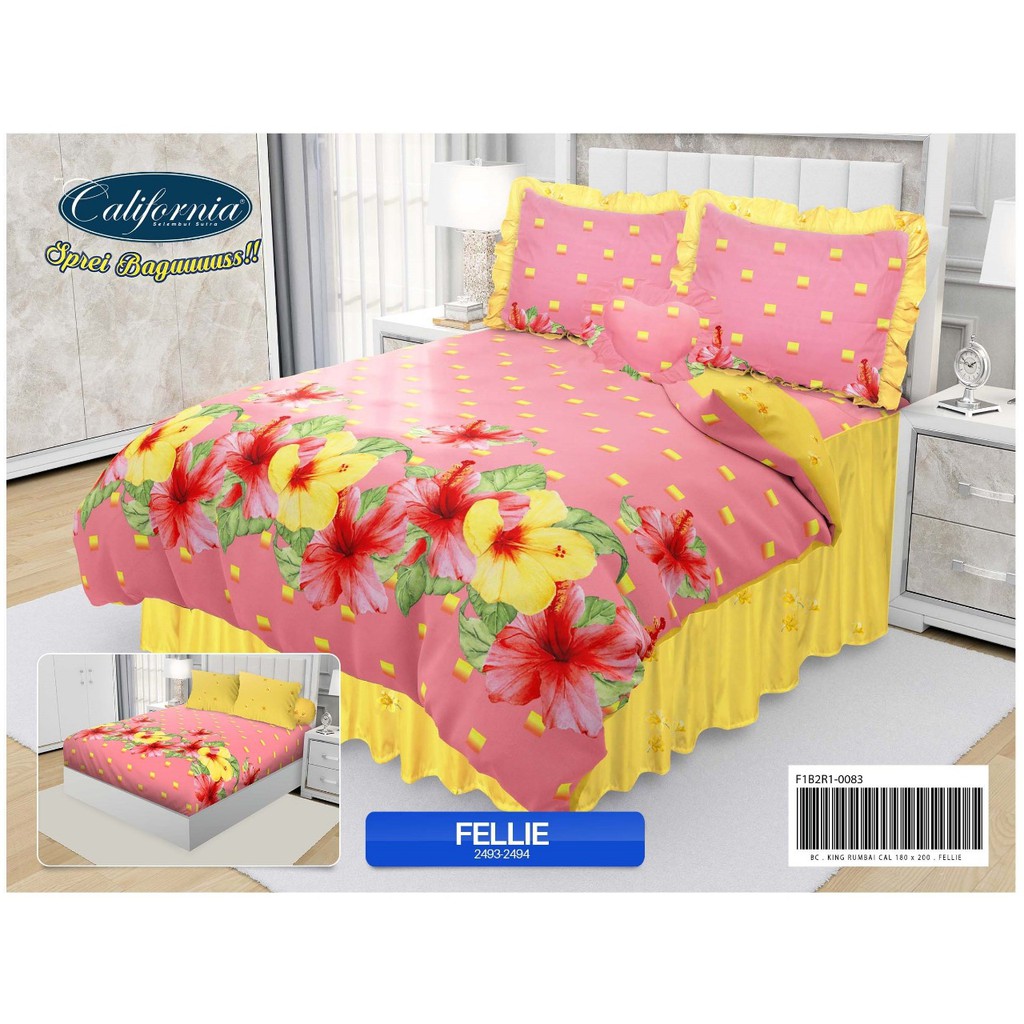 Jual Sprei California Fellie - Ukuran 160x200 & 180x200 / Sprei Murah ...