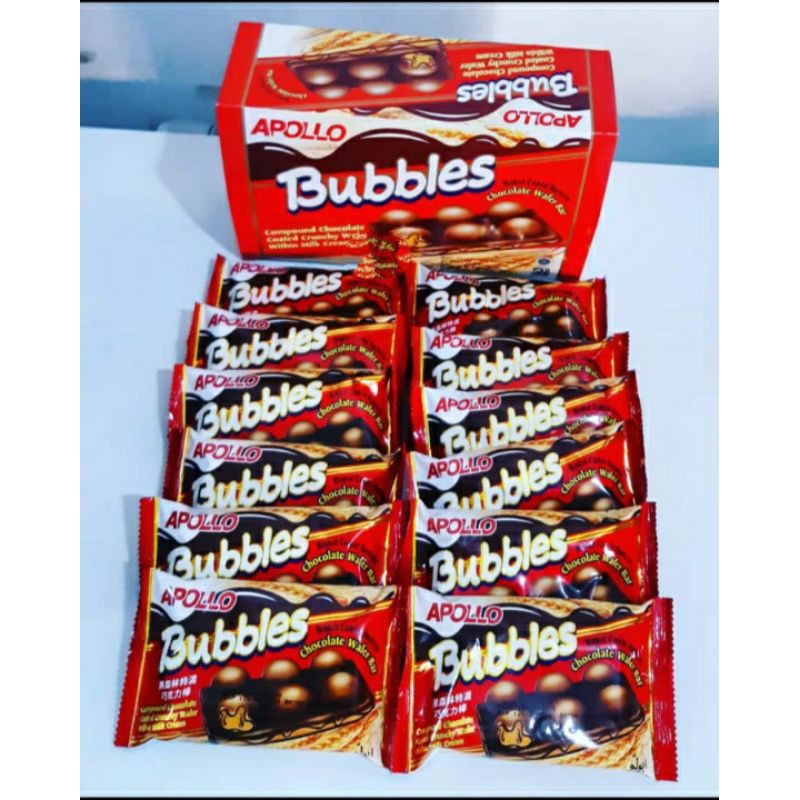 Jual Apollo Bubbles Chocolate Wafer Bar Box | Shopee Indonesia