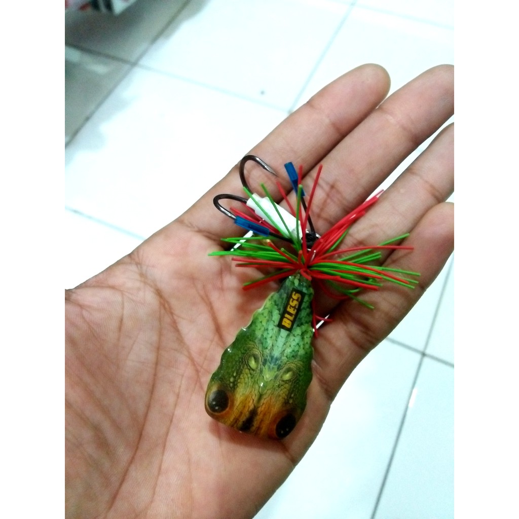 Jual Bless Frog Jump Frog Umpan Gabus Katak Tiruan Katak Kayu 4cm ...