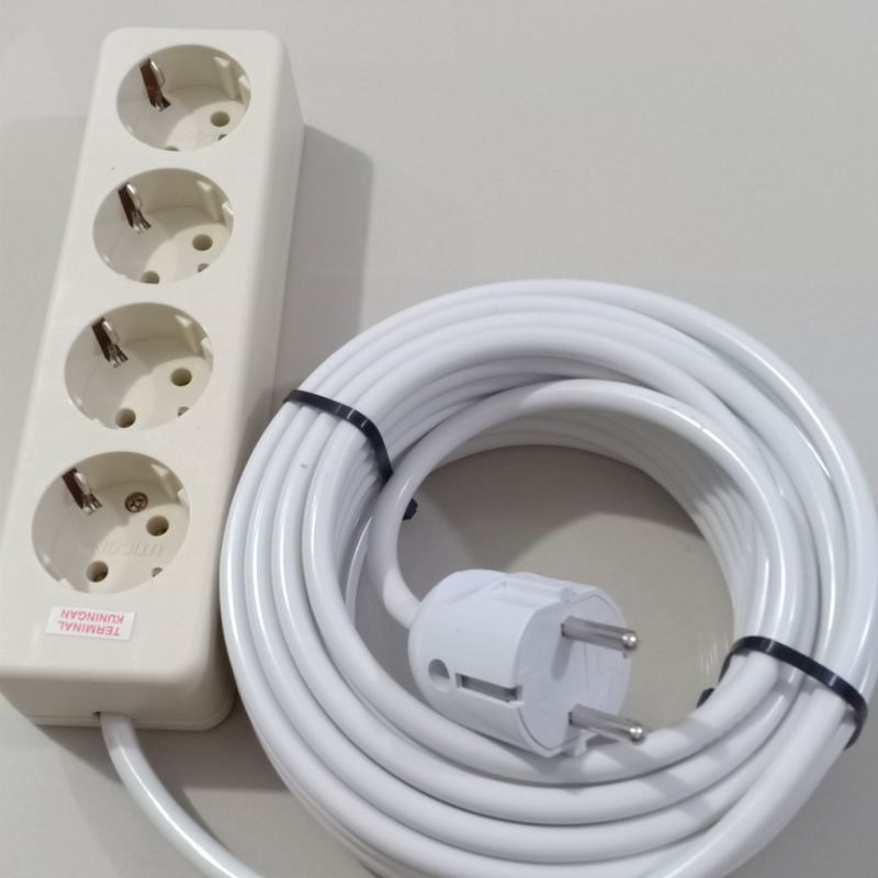 Jual Stop Kontak Kabel Uticon 1,2,3,4,5Lubang+Kabel 1 sampai 10meter ...