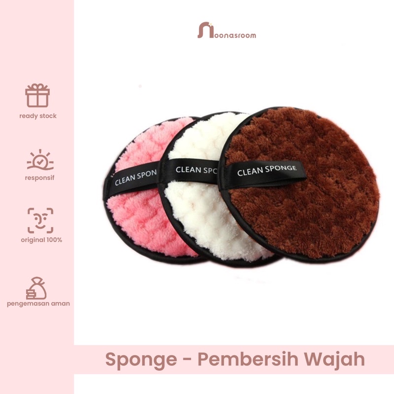 Jual SPONGE PEMBERSIH WAJAH microfiber cleansing sponge (baca caption ...