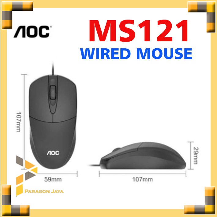 Jual AOC MS121 Wired Mouse Optical 1200dpi (dpi) | Shopee Indonesia