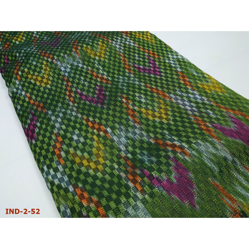 Jual Kain Tenun Dobby Ikat Sutra Bugis Makassar Hijau - Tenun Sengkang ...