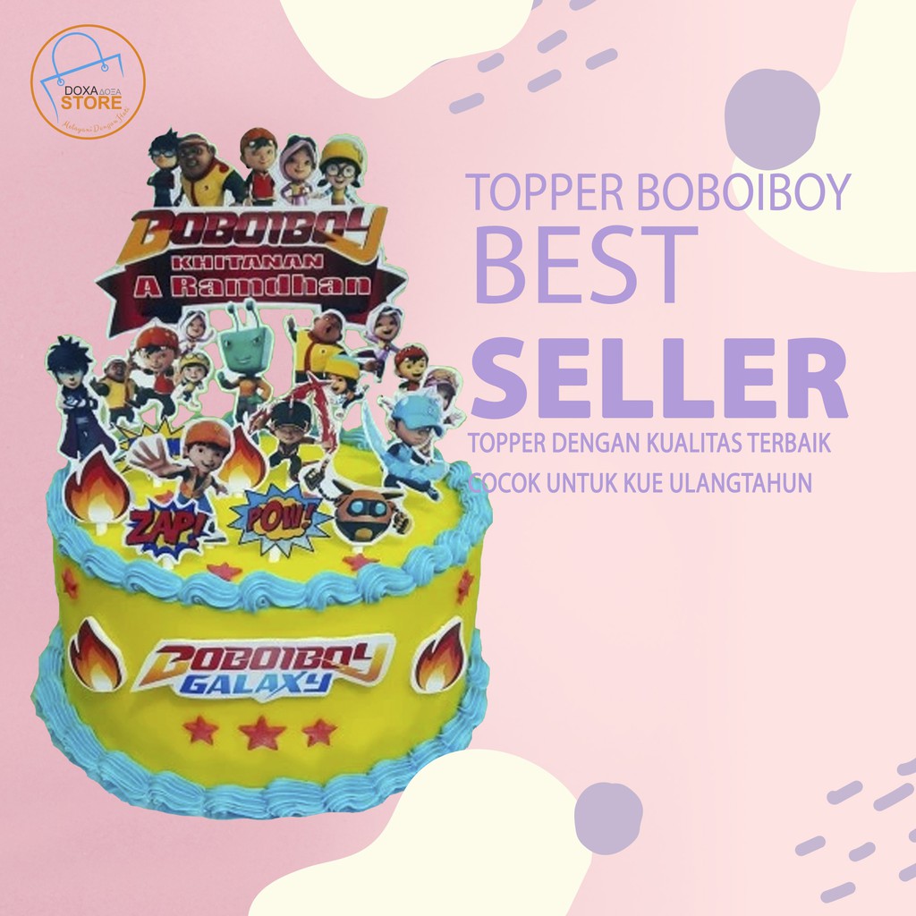Jual Topper Cake Happy Birthday Costum BOBOIBOY | Shopee Indonesia
