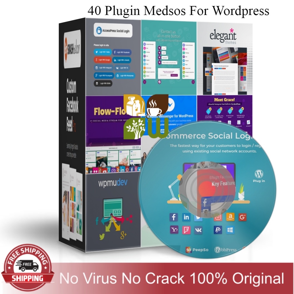 Jual Paket Lengkap Starter Pack 40 Plugin Medsos All In for Wordpress ...
