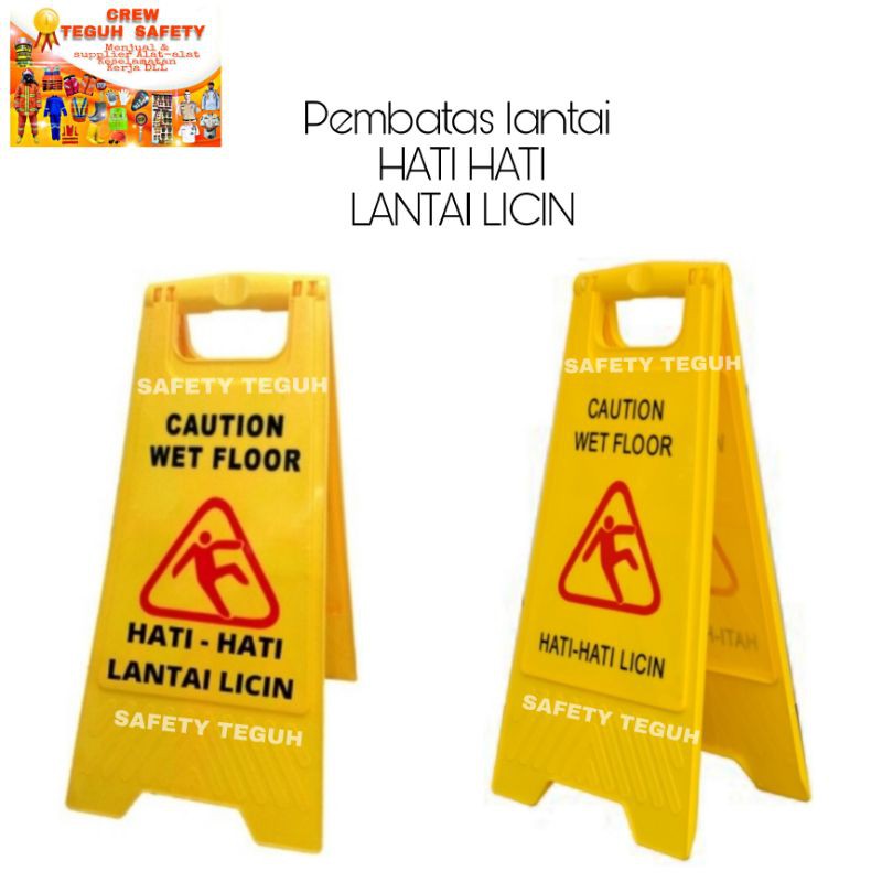 Jual Wet Floor Sign Tanda Lantai Basah Licin Caution Wet Floor /alat ...