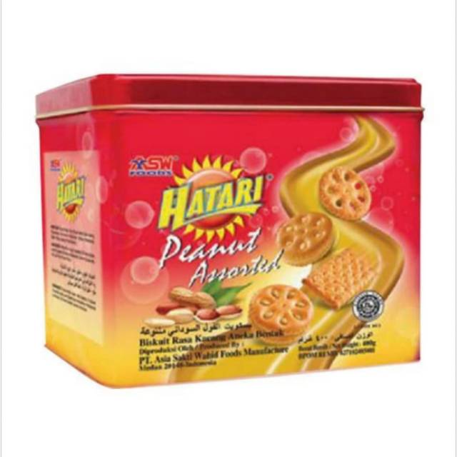Jual BISKUIT KALENG HATARI RASA KACANG 350 GR | Shopee Indonesia