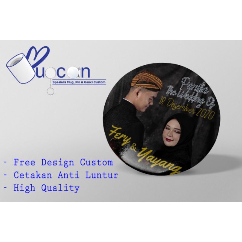 Jual pin panitia/pin custom 44 mm kecil/pin komunitas/pin custom 58mm ...