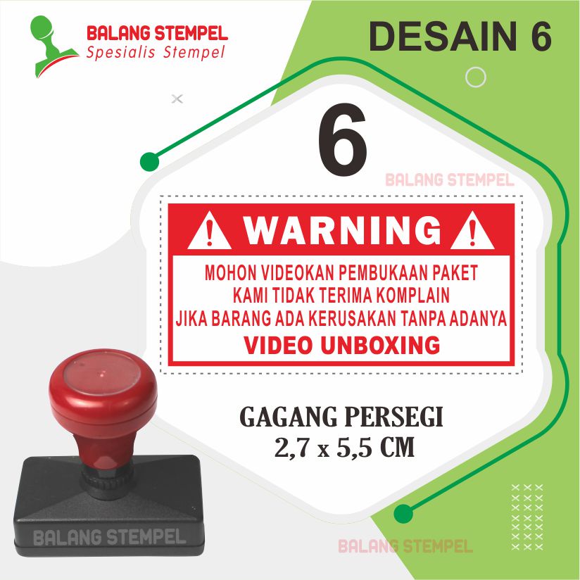 Jual Stempel Flash Unboxing Stampel label Fragile packing kardus Cap ...