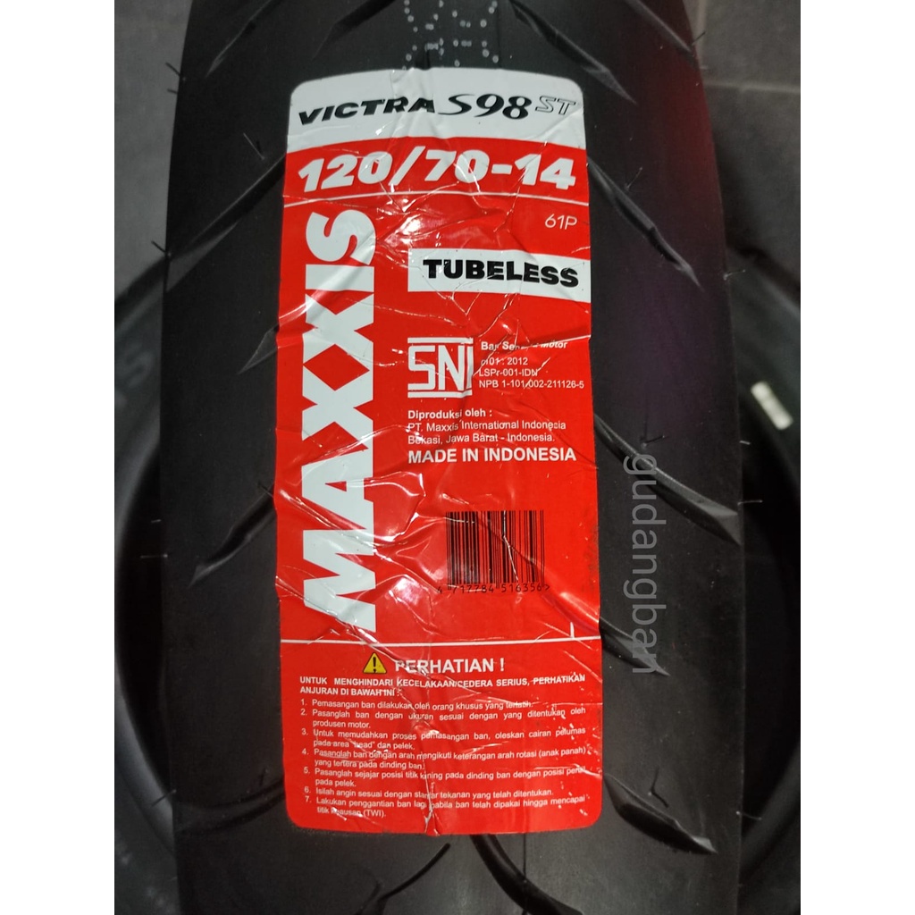 Jual ( RING 14 ) Ban Maxxis Victra 120 / 70 - 14 TL PCX 150 VARIO 160 ...